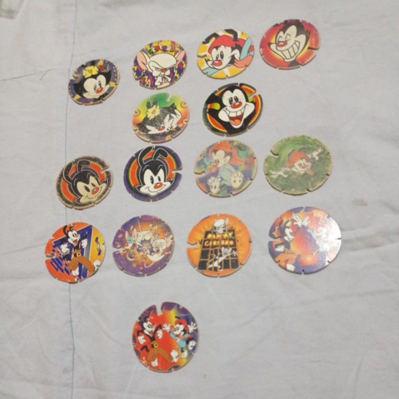 (Lote 42) - Tazos Elma Chips Animaniacs Ano 1997 (15 peças) | Shopee Brasil