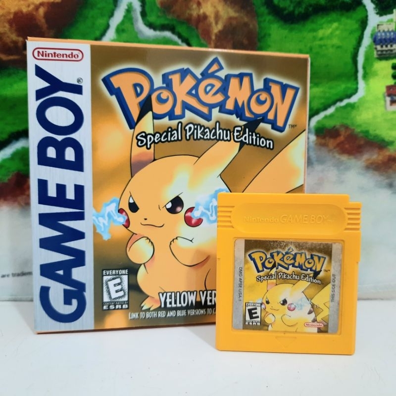 Pokémon Yellow Original Game Boy Color Pikachu Nintendo | Shopee Brasil