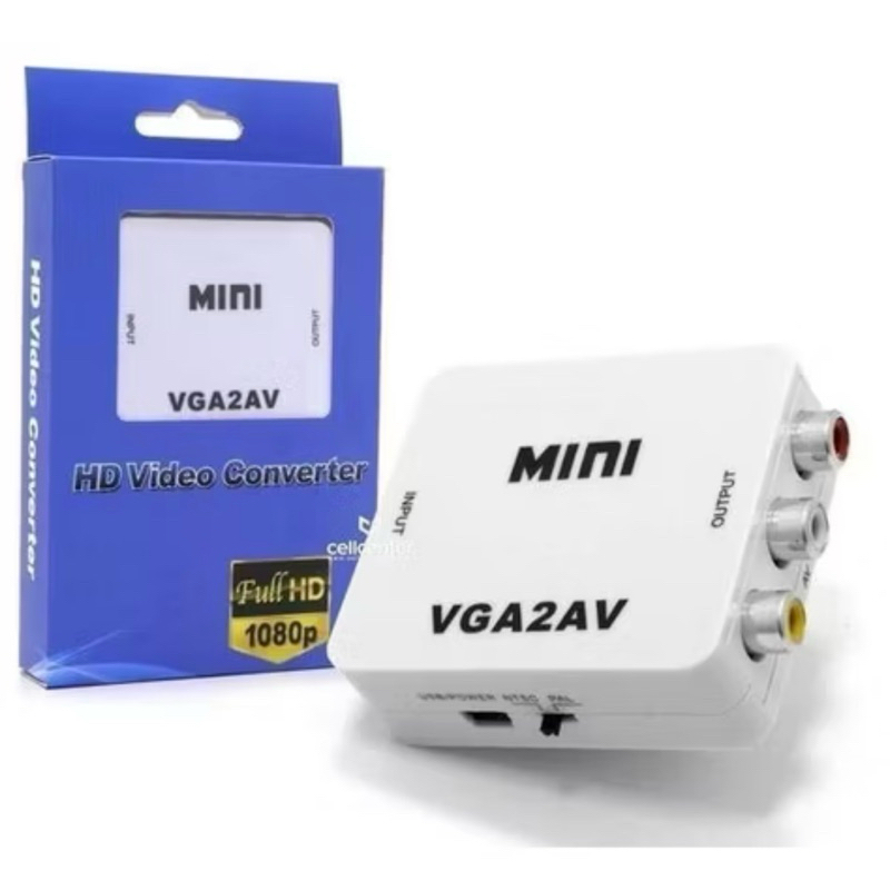 Mini Adaptador Conversor De AV2 Para VGA ou VGA2 para AV | Shopee Brasil