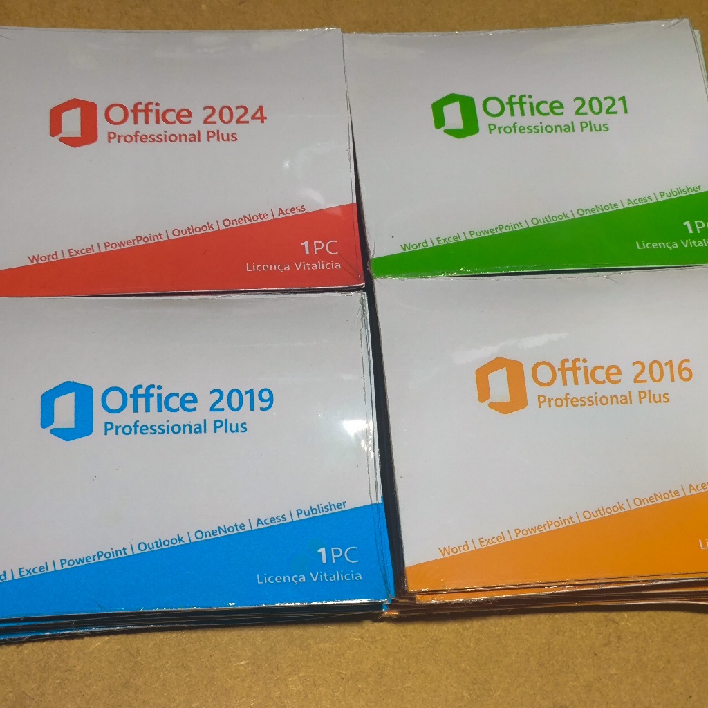 DVD Pacote Office 2016 | 2019 | 2021 | 2024 Professional Plus | Shopee Brasil