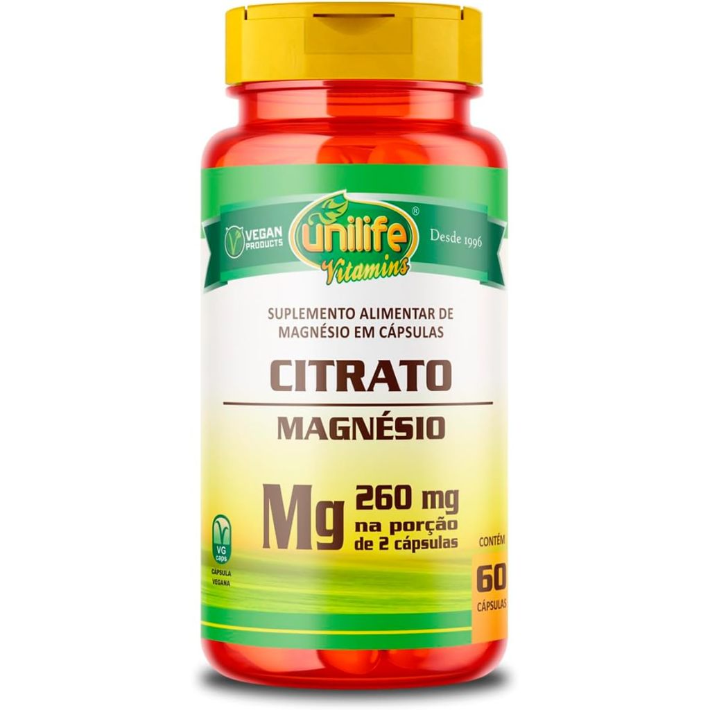 Citrato de Magnésio 60 capsulas Unilife | Shopee Brasil