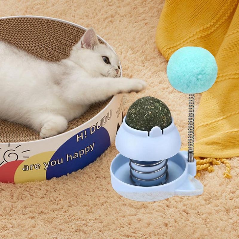 Catnip Brinquedo Para Gato Com Mola E Bolinha Giratória | Shopee Brasil