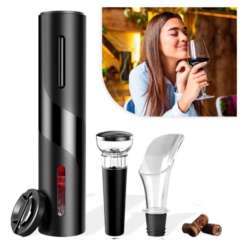 Conjunto Abridor Garrafa de Vinho Kit Rolha Luxo | Shopee Brasil