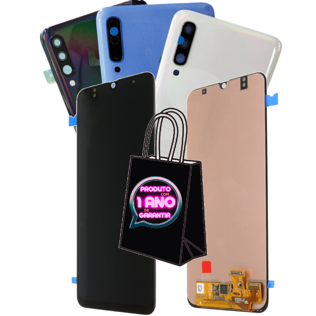 Kit Tela Frontal + Tampa + Lente Câmera Compatível Galaxy A50 A505gt Display + 0rign Nacional ...