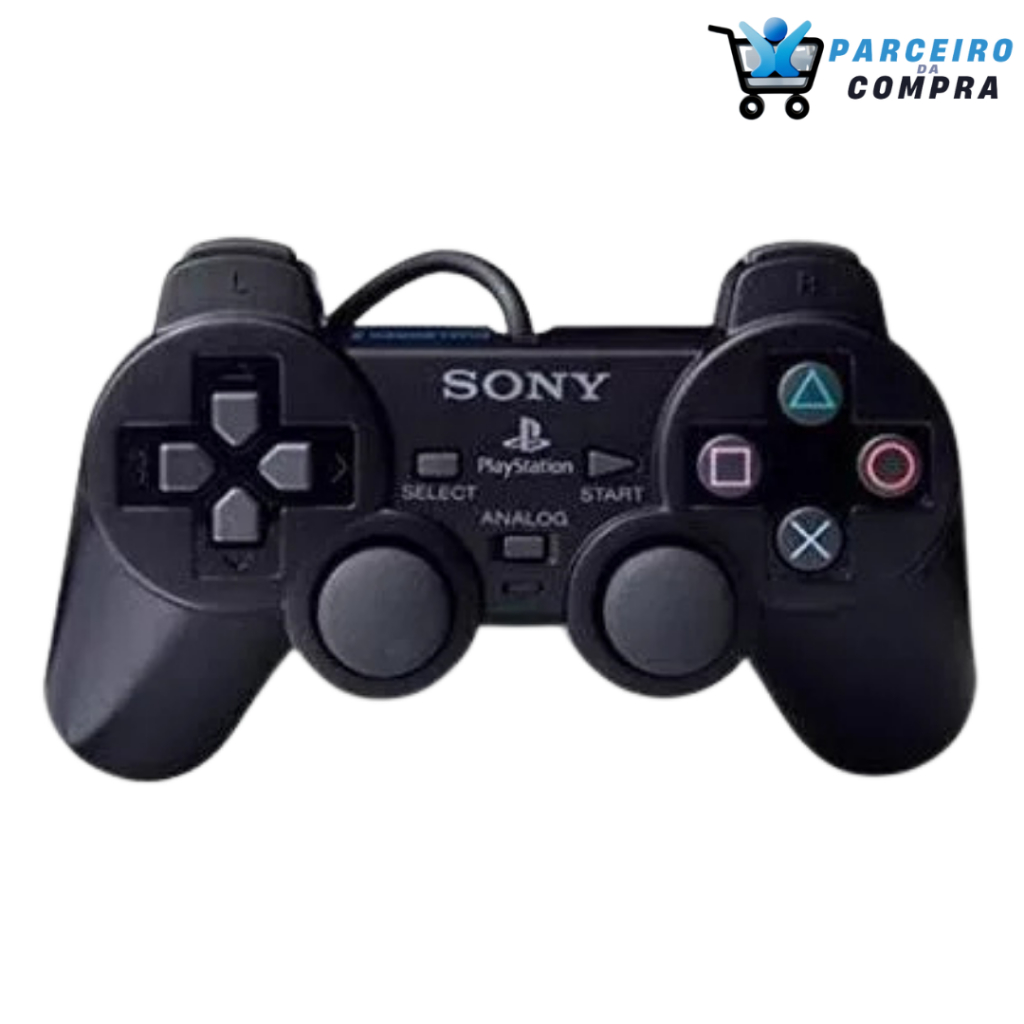 Controle Para Ps2 Playstation 2 Dualshock Com Fio E Analógico SHI C ...