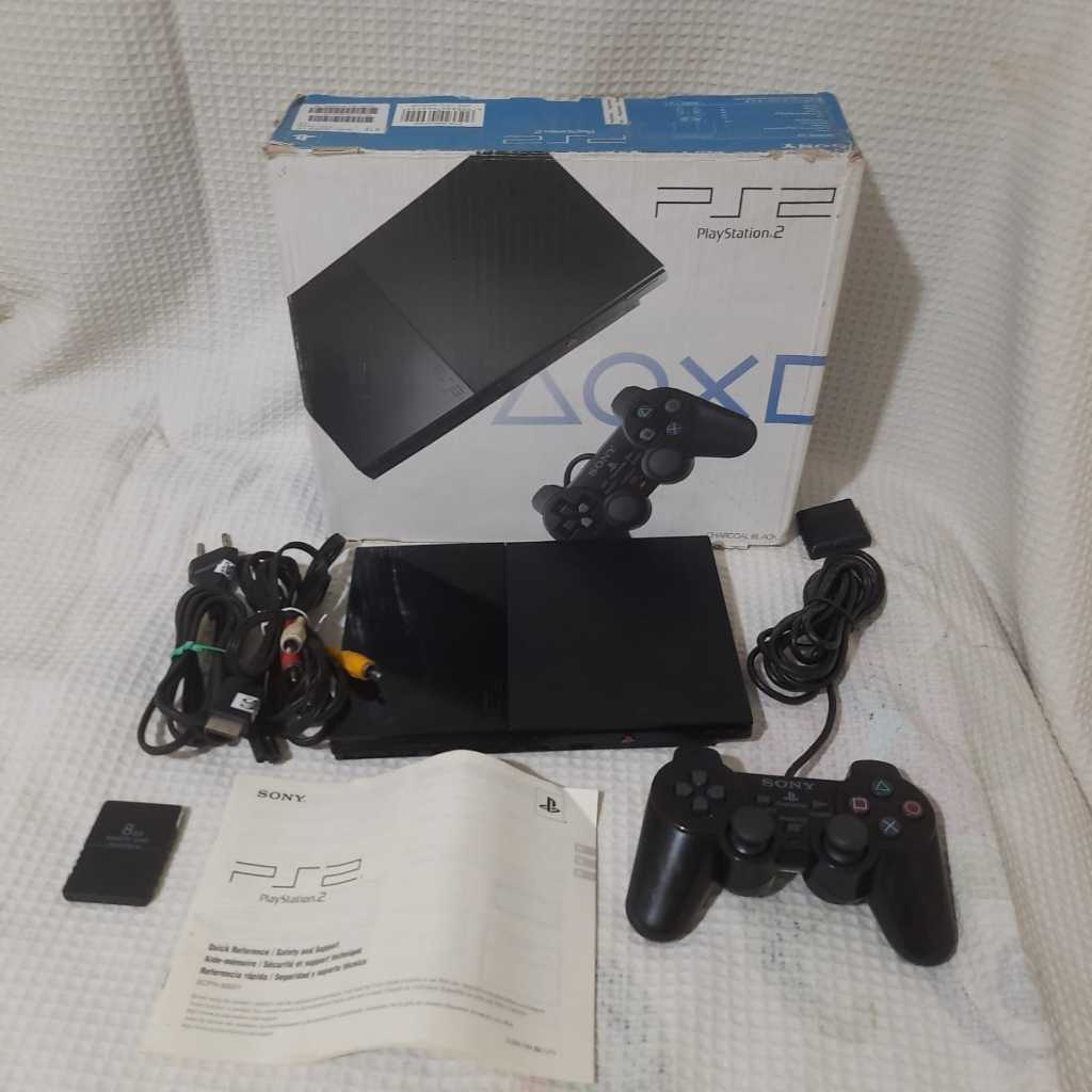 Playstation 2 Slim Scph 90006 Na Caixa Serial Bate Matrix Original Roda ...