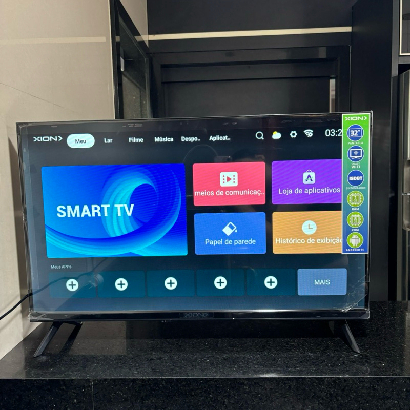 Tv smart LED 32 polegadas, Android 14, espelhamento, Wi-Fi e várias aplicativos | Shopee Brasil