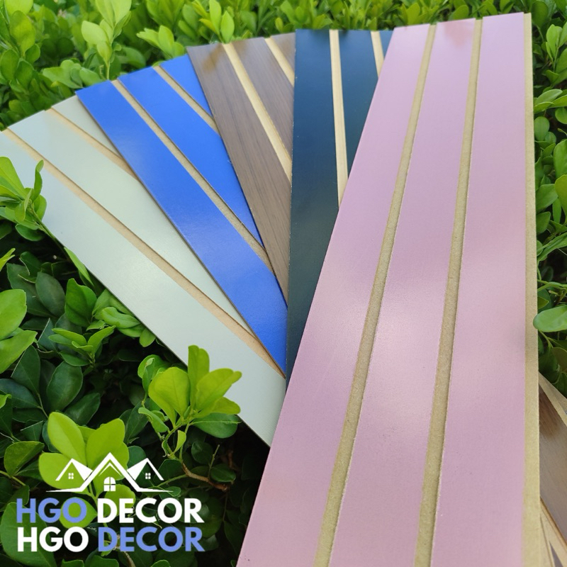 kit 20 placas ripado mdf autocolante colorido 45x11 painel sala ...