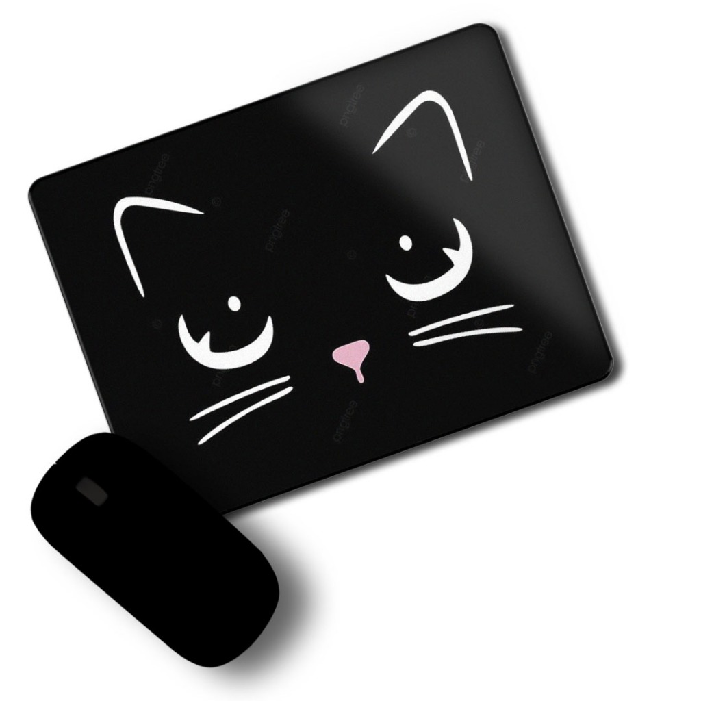 Mouse pad Gato Preto Bigode Personalizado 23x18 cm | Shopee Brasil
