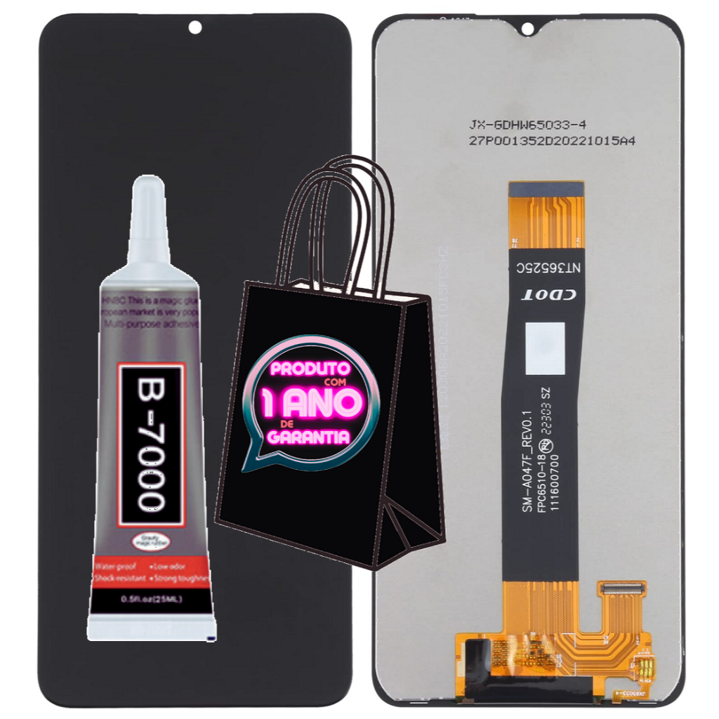 Kit Tela Frontal + Cola Compatível Com Galaxy A13 5g A136m Touch Display Lcd + Oled Full Hd ...