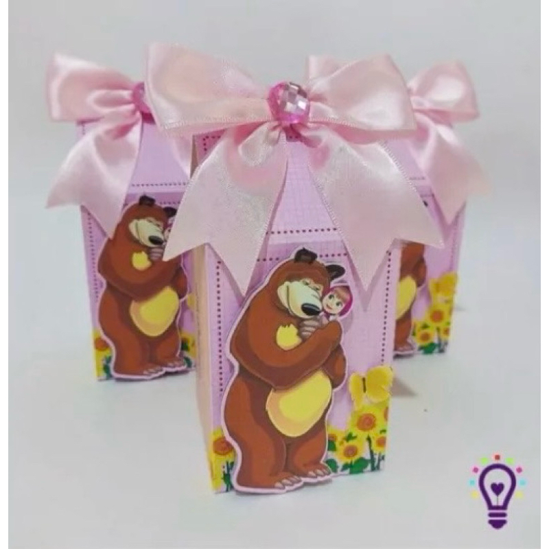 10 Caixas Milk personalizada tema Marsha e o Urso 2 - kit festa ...