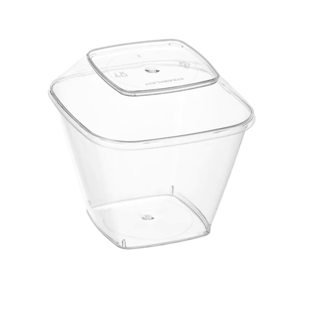 Pote C/ Tampa Quadriculado Acrílico Gourmet 180ml Pote Para Mousse ...
