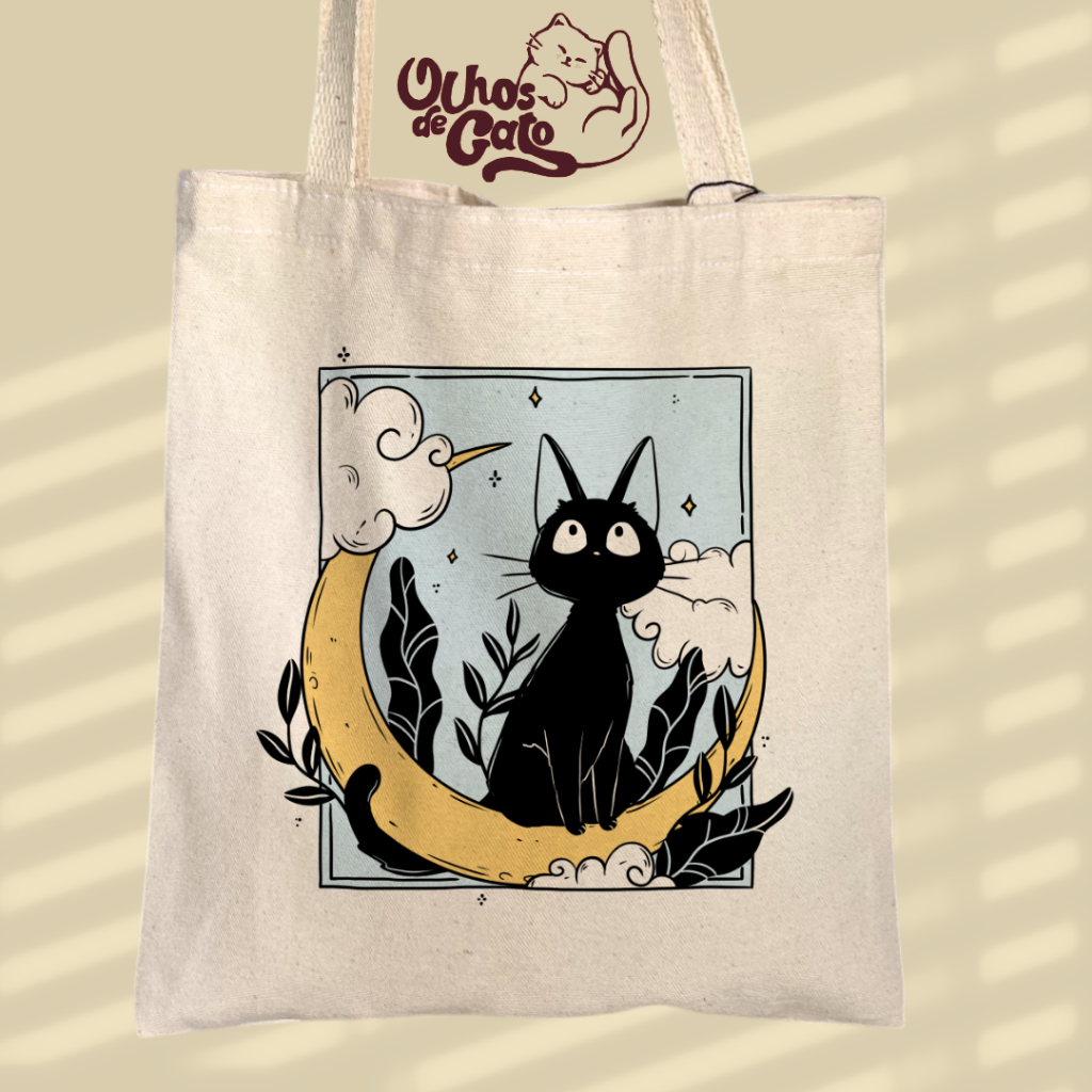 ECOBAG GATO GIGI STUDIO GHIBLI - DELIVERY'S KIKI - 100% ALGODÃO SUSTENTÁVEL | Shopee Brasil