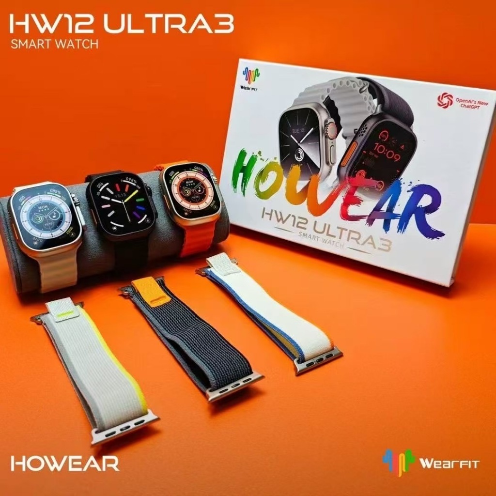 Smartwatch Hw12 Ultra 3 Relógio Inteligente 2 Pulseiras Original Android/IOS | Shopee Brasil