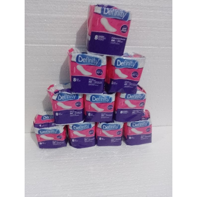KIT COM 10 PACOTES DE ABSORVENTES DEFINITY PACOTE COM 08 UNIDADES CADA ...