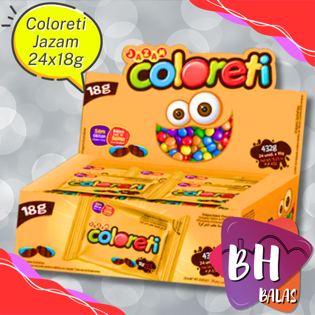Chocolate Jazam Coloreti 24x18g | Shopee Brasil