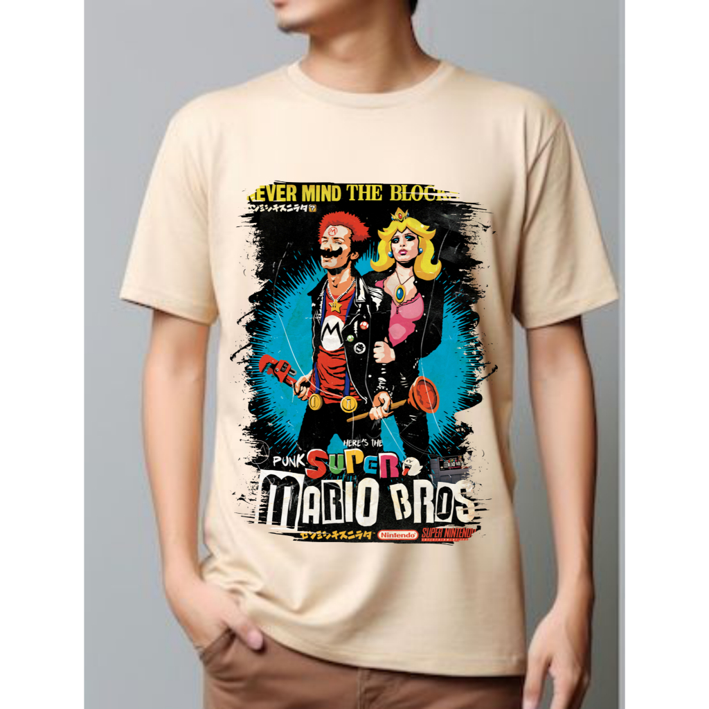 camiseta basica punk Mario bros tendencia 2025 | Shopee Brasil