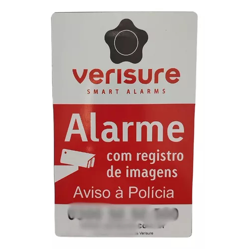 Placa Verisure Seguranca monitoramento original | Shopee Brasil