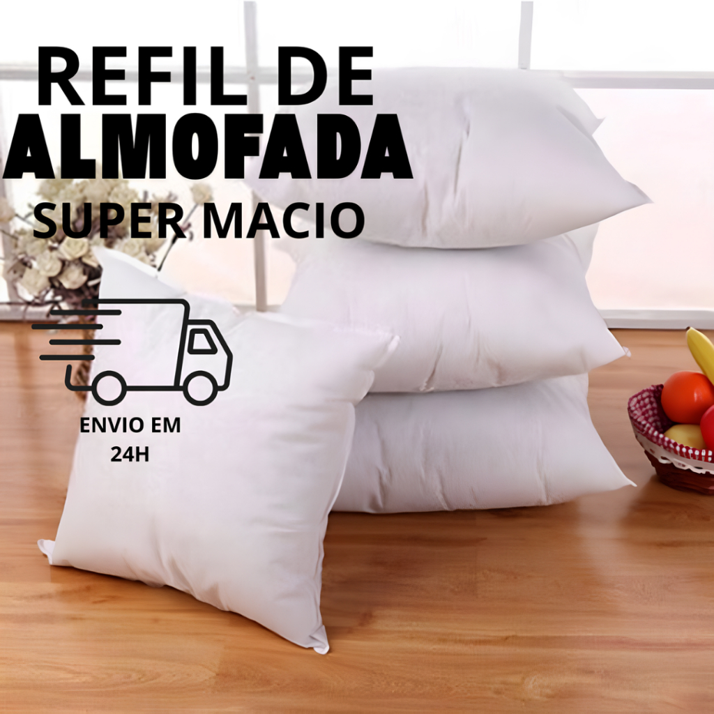 KIT 5 Refil Enchimento de Almofadas de 45x45 TNT Textil Decorativa ...