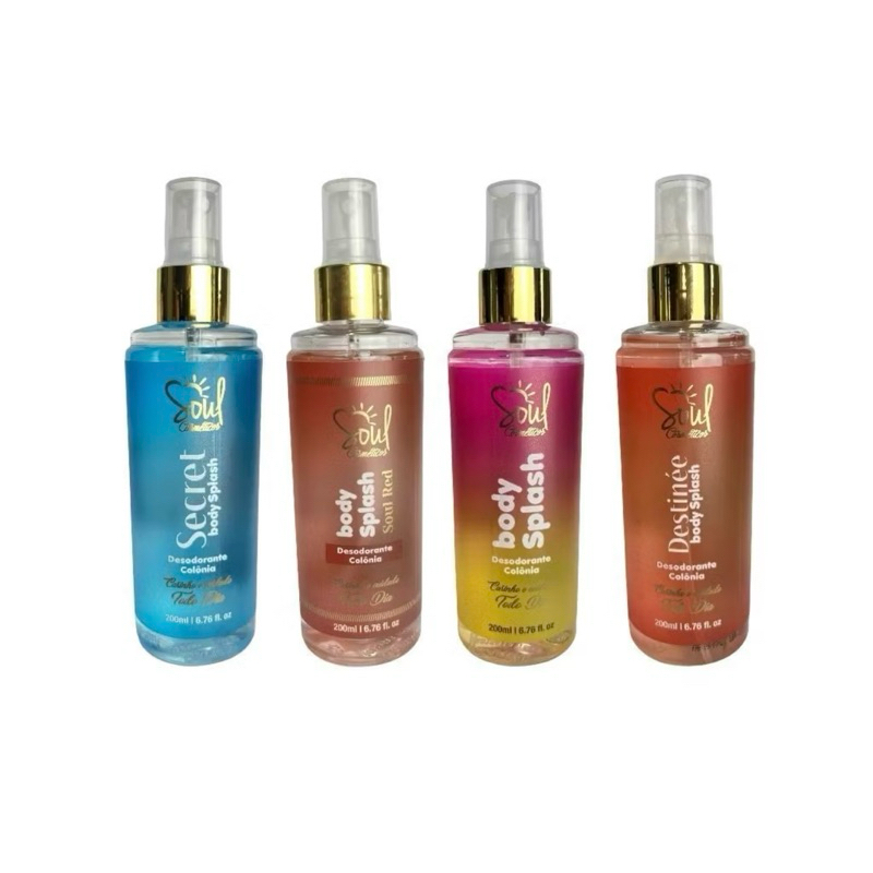 kit 2 Perfume Body Splash Desodorante Colônia Soul Cosméticos | Shopee ...