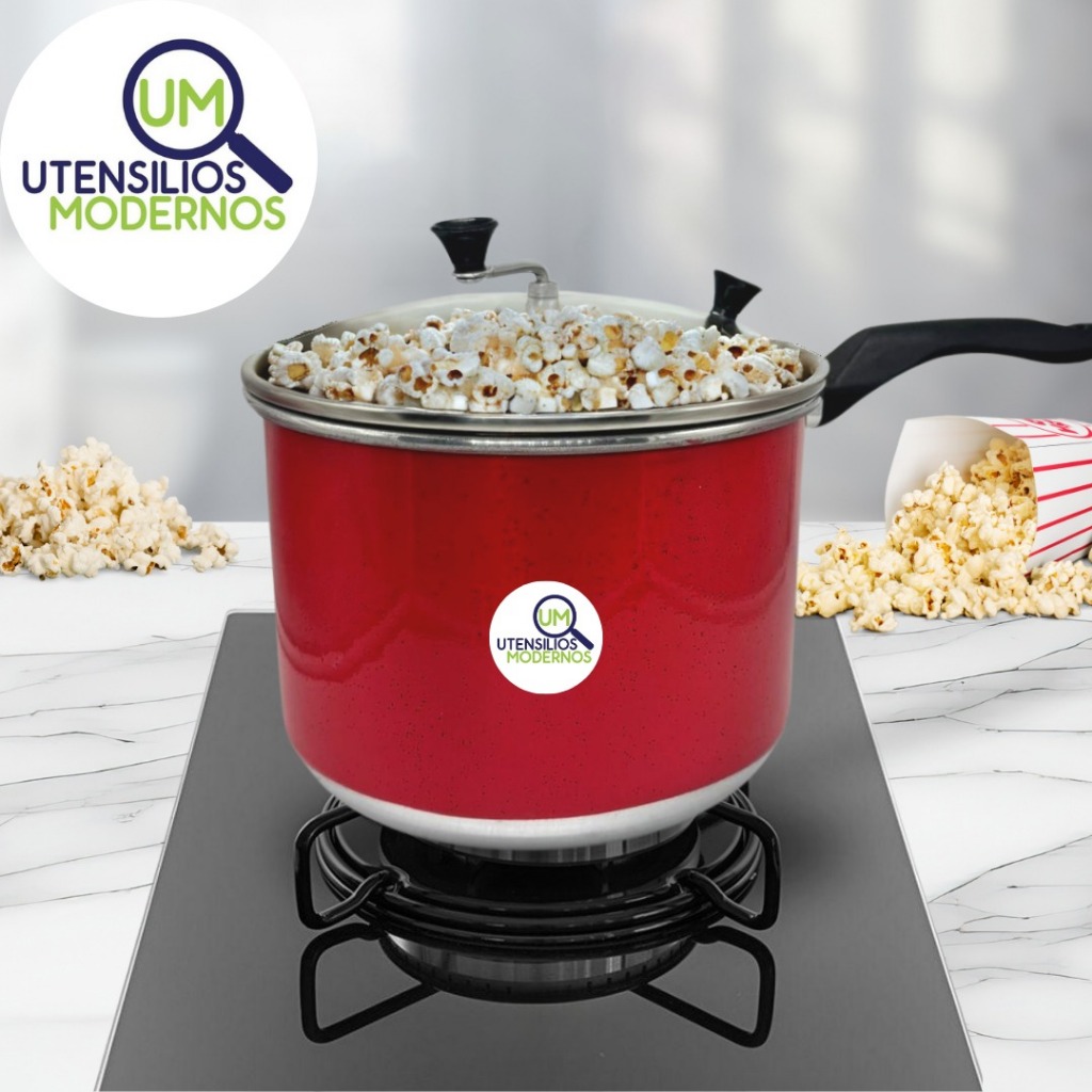 Panela de Pipoca Vermelho nº 20 4 L com Tampa de Vdro | Shopee Brasil