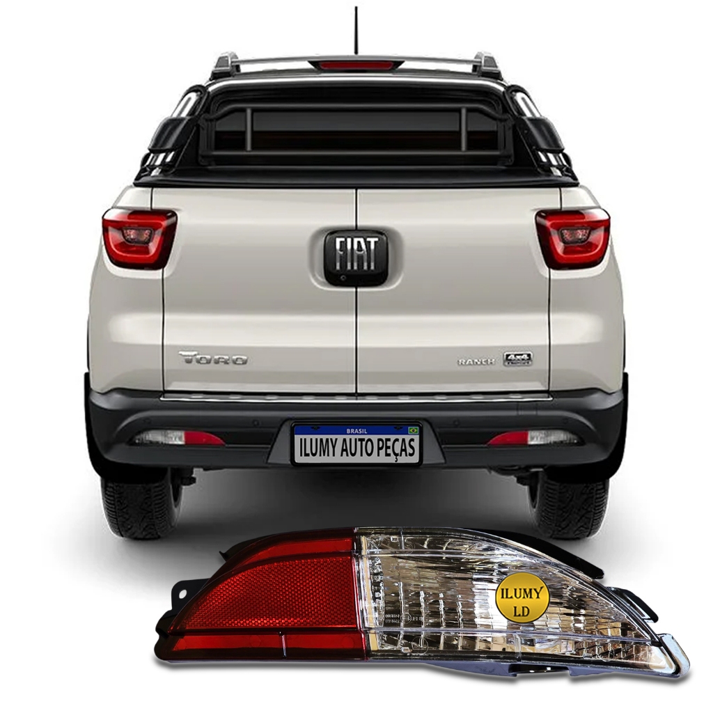 Lanterna Traseira Fiat Toro 2016 2017 2018 2019 2020 2021 2022 2023 2024 2025 2026 Parachoque ...