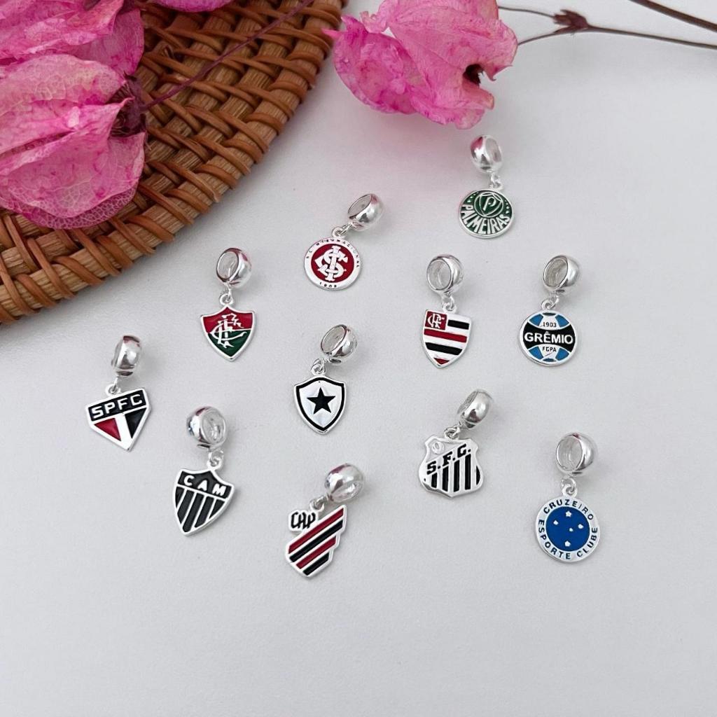 Pingente Berloque times de futebol Brasileiro em prata 925 para ...