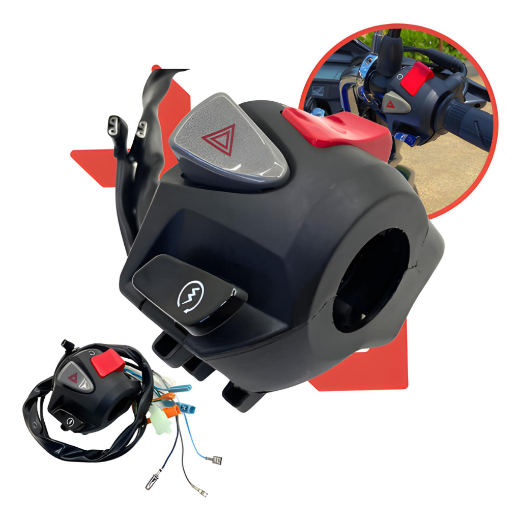 Punho De Partida Com Pisca Alerta Honda Cb500 Fan 150 Titan 160 Start ...