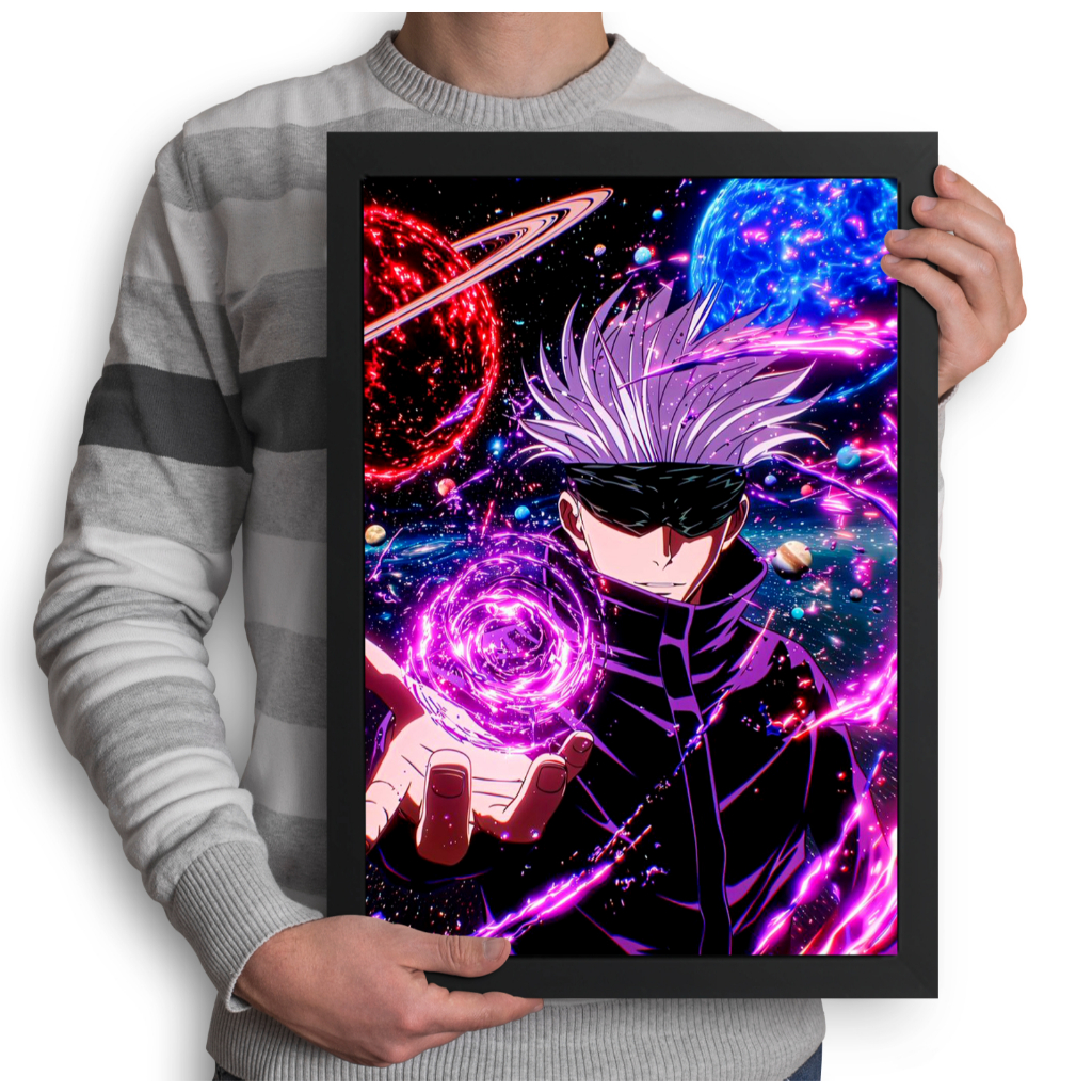 Quadro Anime Jujutsu Kaisen - Satoru Gojo Vazio (Tamanho A3) | Shopee ...