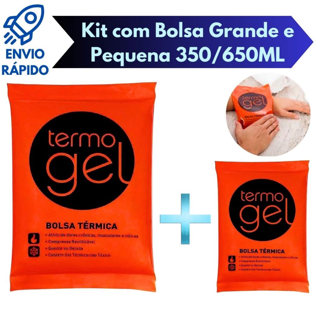 Kit 2 Bolsas Térmicas Termo Gel Para Compressa Fria Ou Quente Tamanho ...