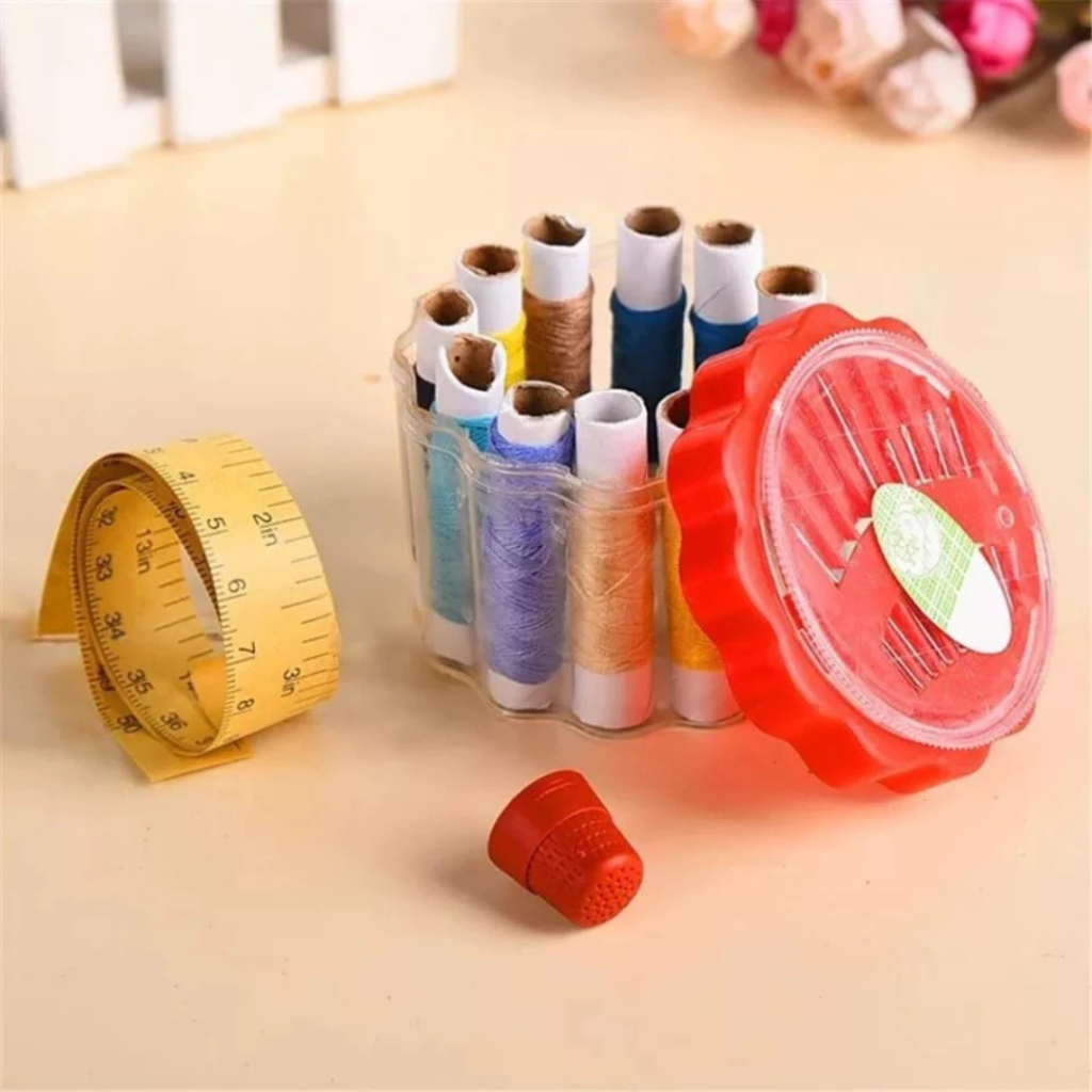 Kit Costura Agulheiro 24 Peças Com Estojo linha Agulha Completo ...
