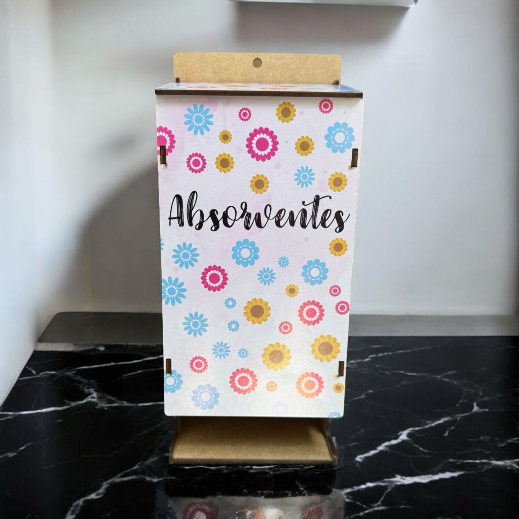 Porta absorvente Para Banheiro Parede Organizador Casa Madeira Mdf ...