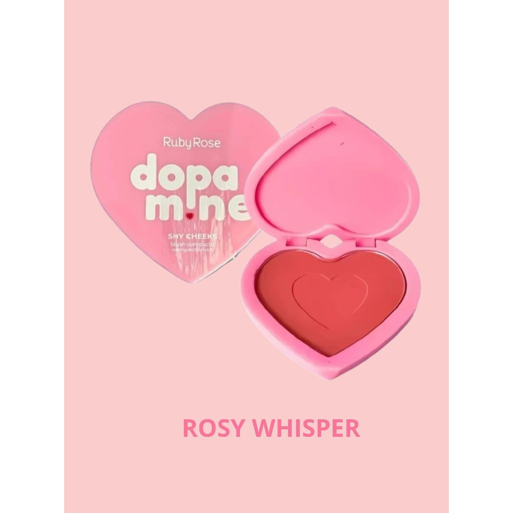 Blush Compacto Dopa mine Matte Rosy Whisper RubyRose | Shopee Brasil