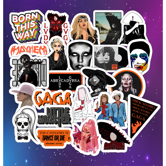 Pack Stickers Lady Gaga - Mayhem - Abracadabra- Disease - Adesivos - 24 ...