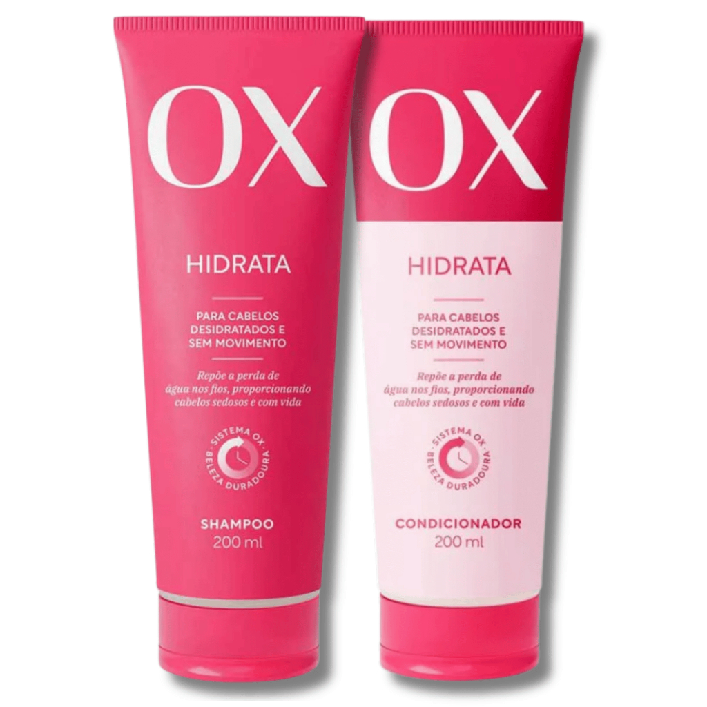 KIT OX HIDRATA Shampoo + Condicionador 200ML Hidratação Cabelo ...