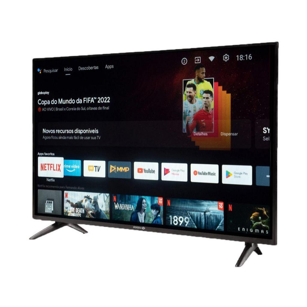 Smart TV 43” Full HD DLED Rig Vizzion BR43D1SA - IPS 2 HDMI 2 USB ...