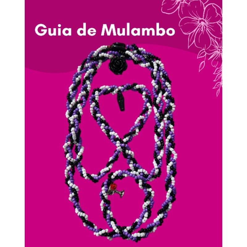 Guia Brajá 3 fios Pombagira Maria Mulambo | Shopee Brasil