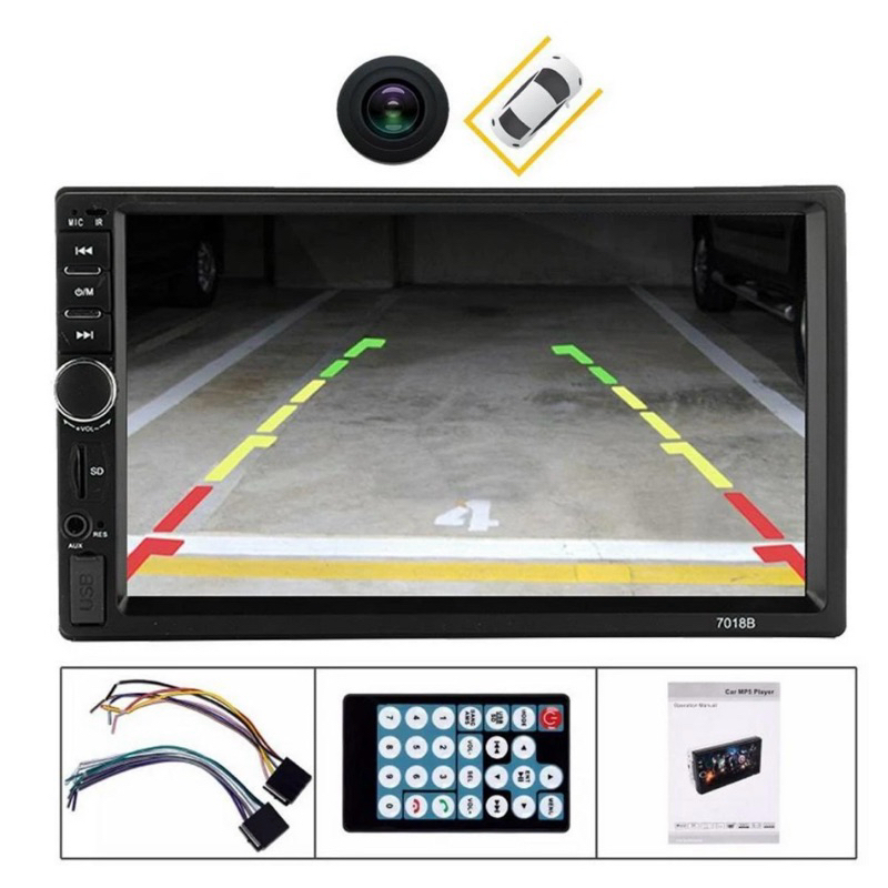 Central Multimídia Universal Mp5 Espelhamento Android IOS Câmera de Ré 7 polegadas | Shopee Brasil