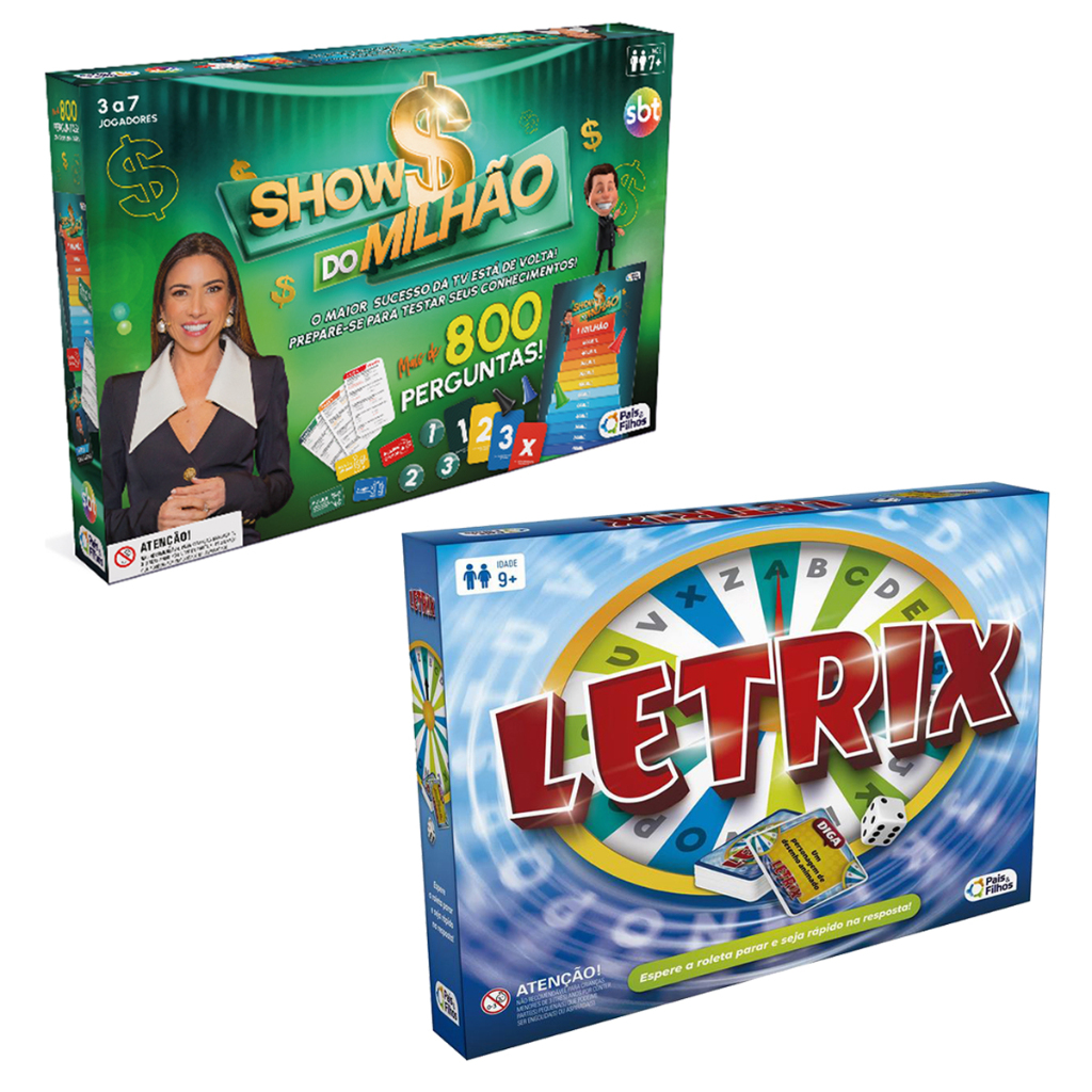Jogos De Tabuleiro Criancas 7 Anos Show Do Milhão + Letrix - Pais e ...
