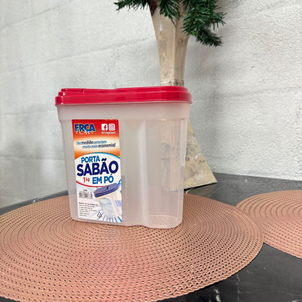 Porta Sabão 1 Kilo Erca Com tampa | Shopee Brasil