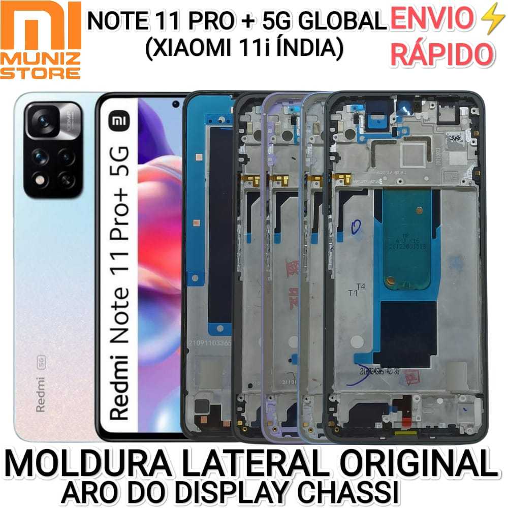 Aro Xiaomi Redmi Note 11 Pro +(Plus) 5G Moldura Lateral Display Chassi ...