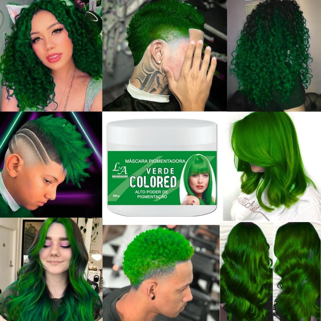 Tonalizante Verde Green Mechas Verdes fácil - S/ Amônia - Resultado 100 ...