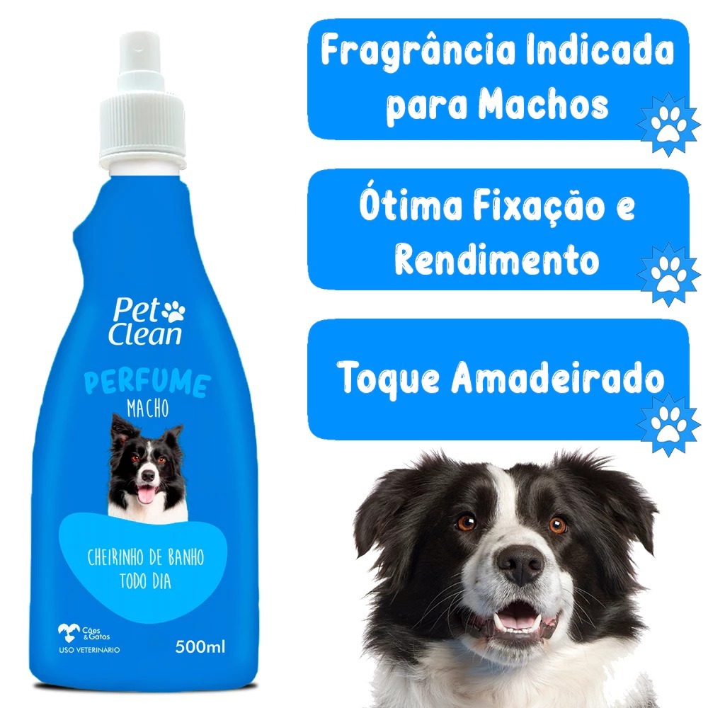 Perfume Fragrância para Macho Cachorro e Gato PetClean 500ml | Shopee ...