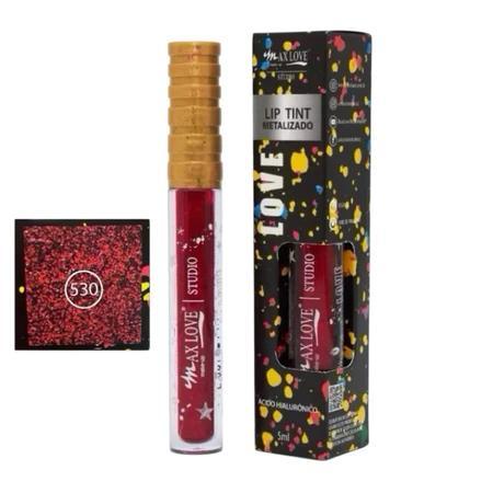 LIP TINT MAX LOVE METALIZADO BRILHANTE FIXAÇÃO MAXIMA | Shopee Brasil
