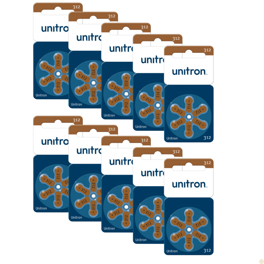 Pilha Auditiva 312 Unitron Bateria Pr41 60 unidades | Shopee Brasil