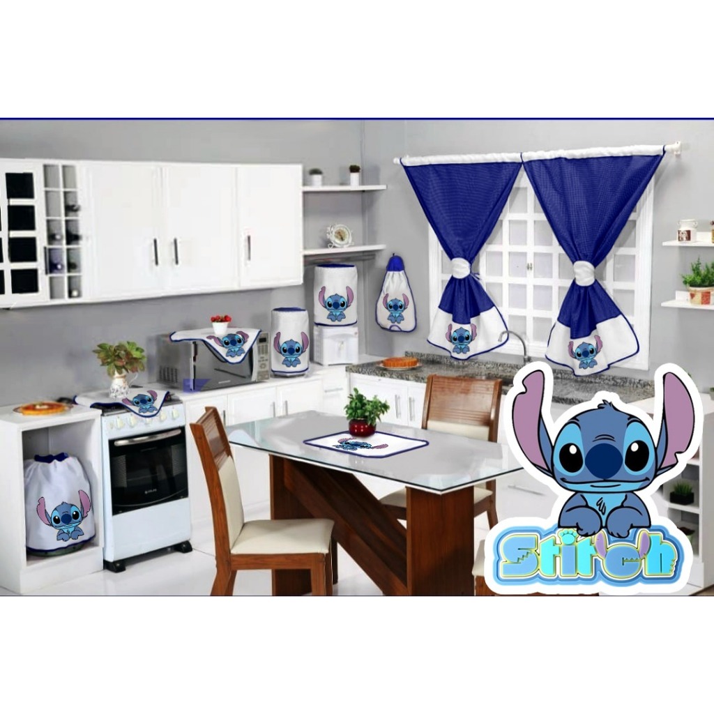 Jogo De Cozinha 10 Peças Estampado STITCH | Shopee Brasil