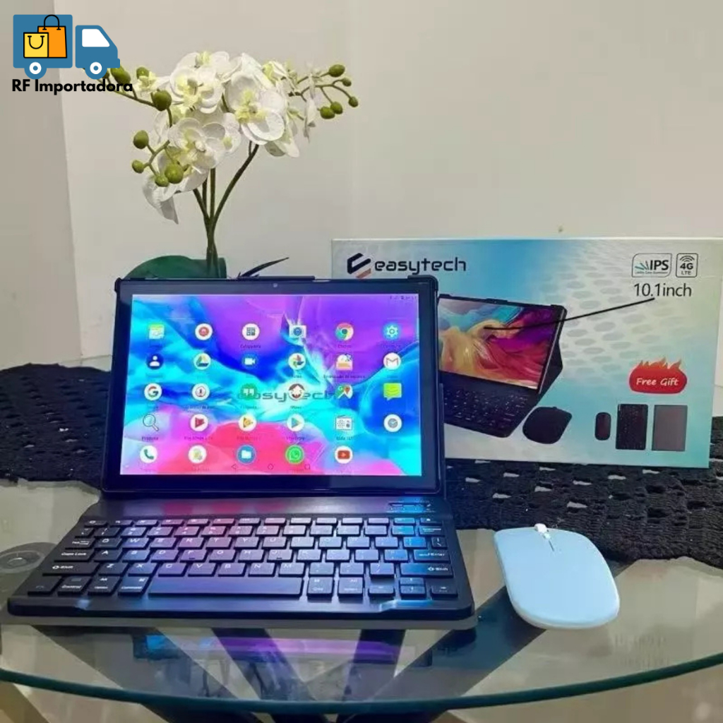 Tablet Com Teclado + Capa Entrada P/Chip Android 13.0 6GB De RAM 128GB ...