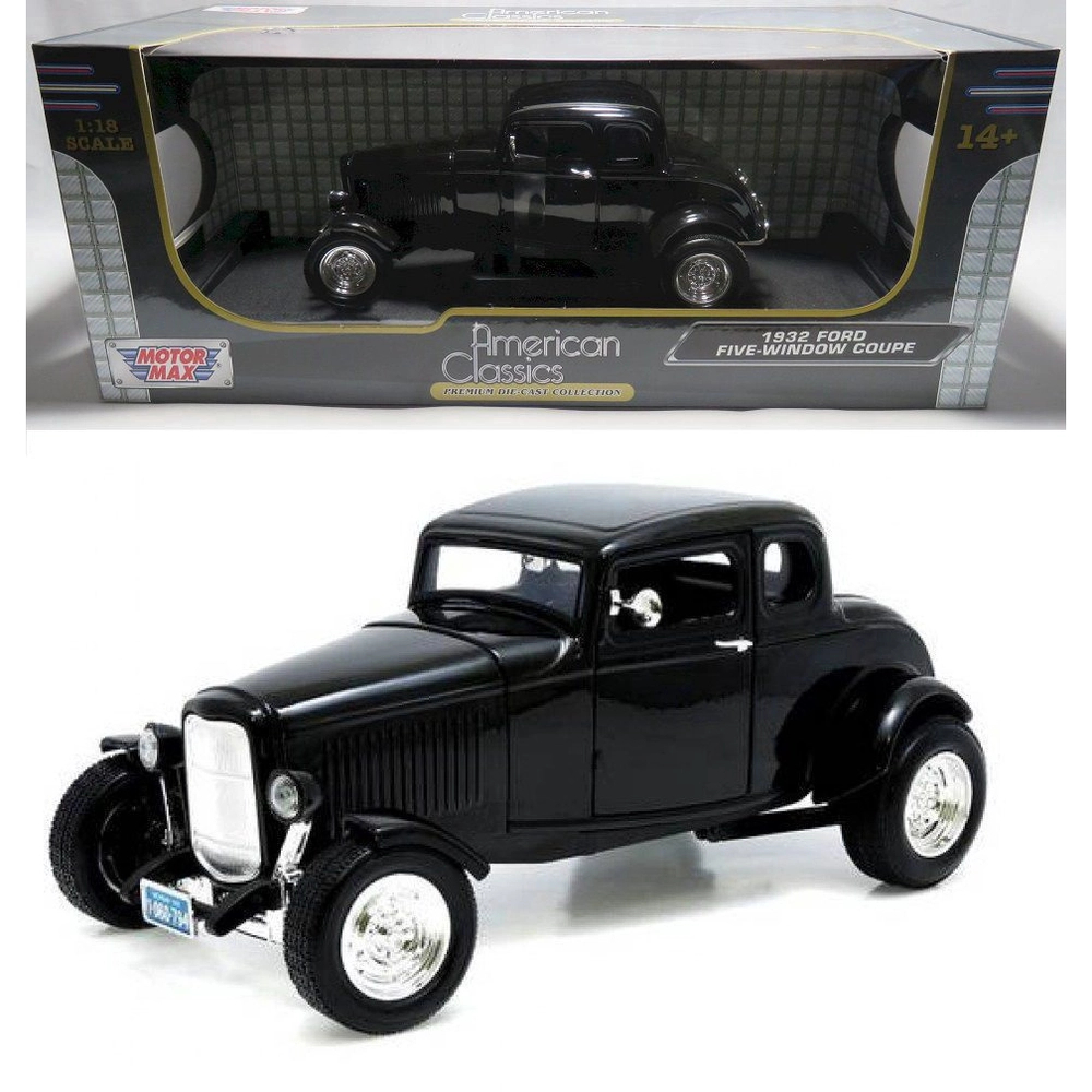 Miniatura Ford 1932 Five Window Coupe American Classics 1:18 Motormax Hotrod | Shopee Brasil