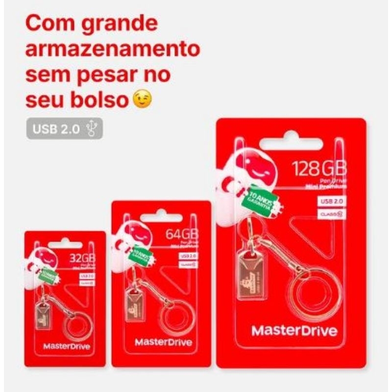Mini Pen-drives Masterdrive original Tipo Chaveiro - Master Drive - modelo fit - alta velocidade ...