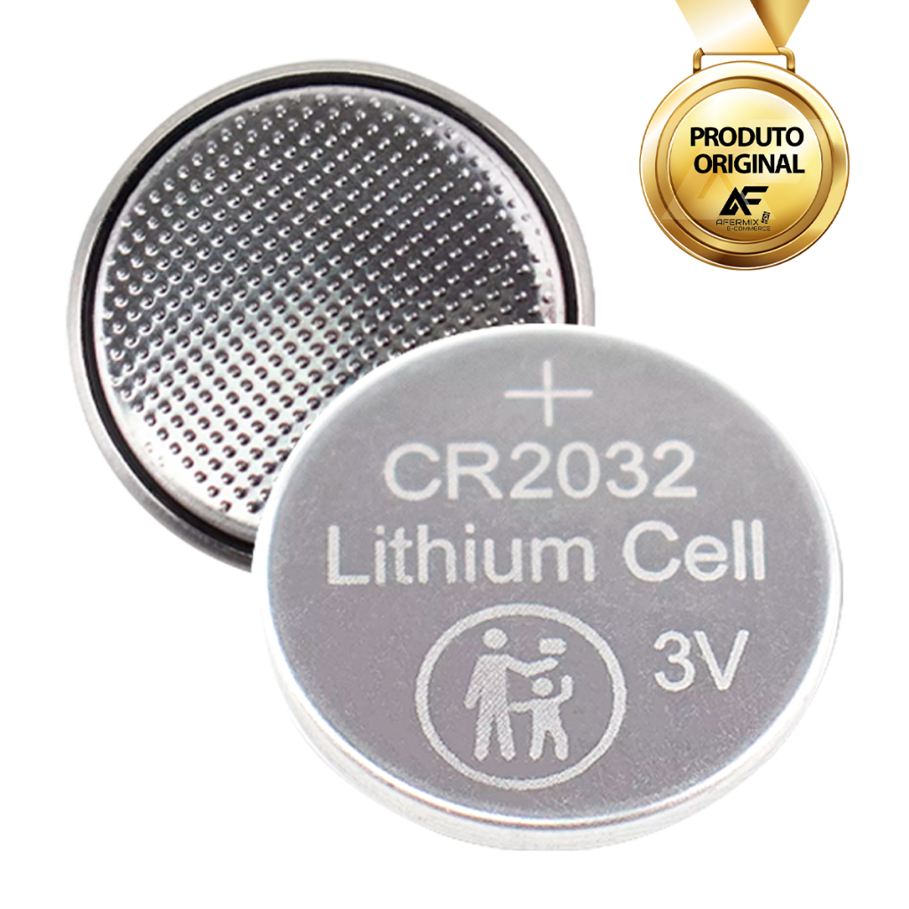 Bateria Pilha Redonda 3V CR2032 Lítio Brinquedos Controles Balança ...
